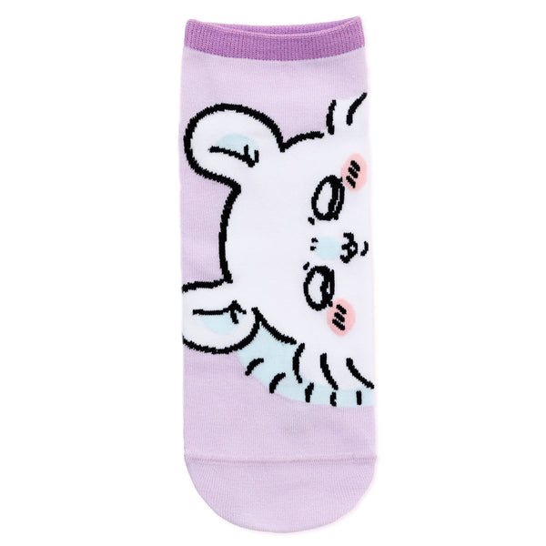 Chiikawa Crew Socks Momonga Close-Up Light Purple | Chiikawa Market ...