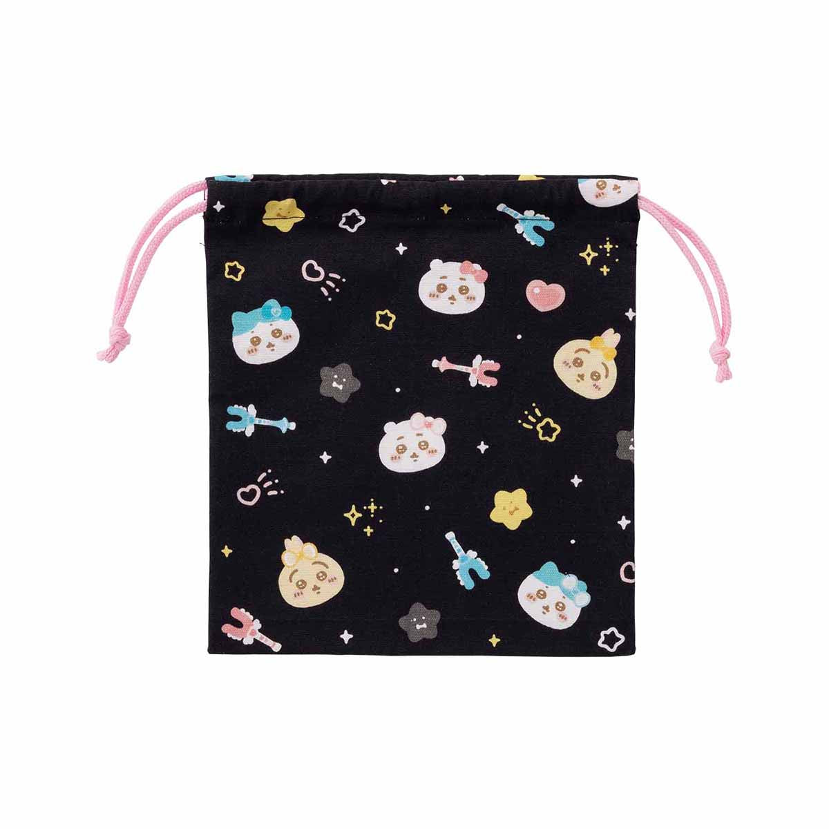 Chiikawa Super Magical Chiikawa Perfect Size Drawstring Bag (Black ...