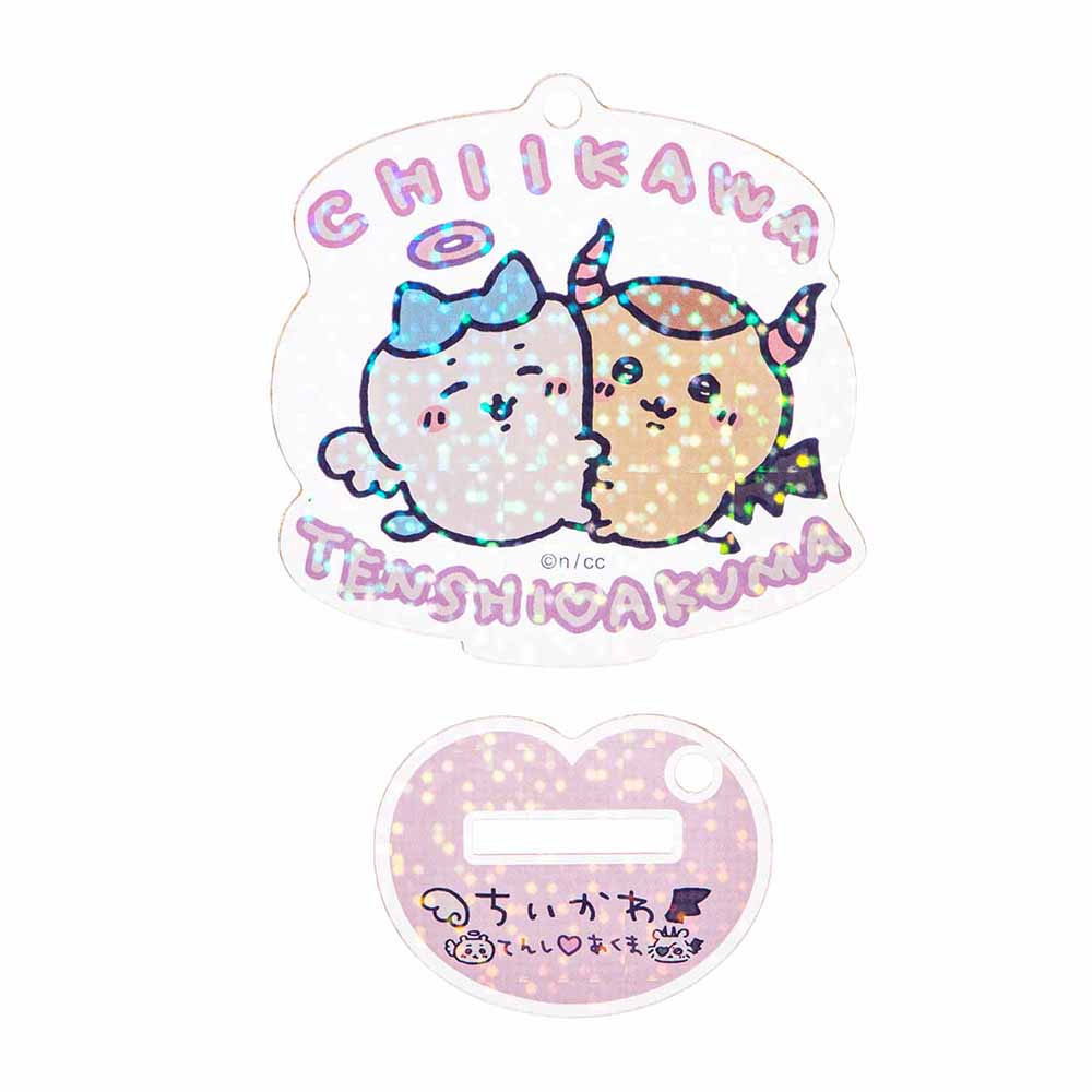 Chiikawa Angel & Demon Acrylic Key ring that Turns into an Acrylic Sta ...
